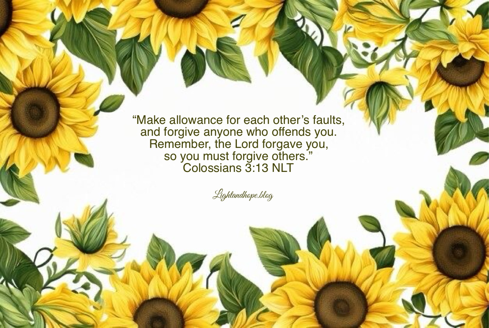 Forgiveness: It’s not optional – HOPE & LIGHT